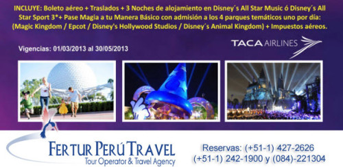 Paquetes a Disney World Todo Incluido desde Perú - Ofertas